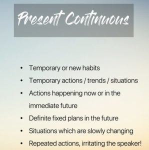 Present Simple vs Present Continuous